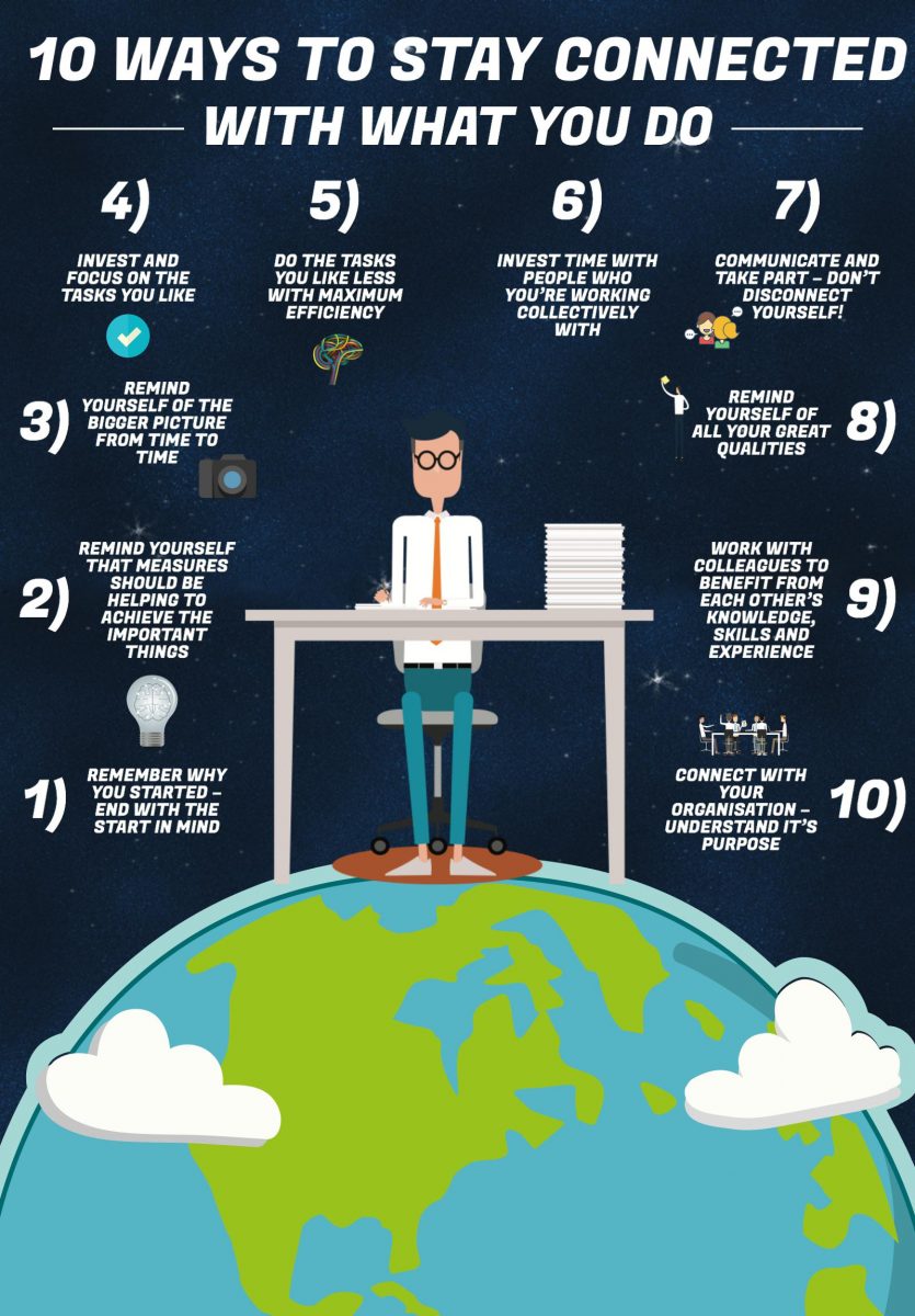 10 ways to stay connected with what you do - The Performance Room